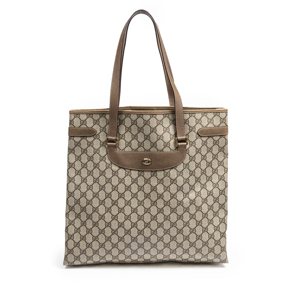 Gucci | Bags | Gucci Accessory Collection Shopping Tote In Beigebrown ...